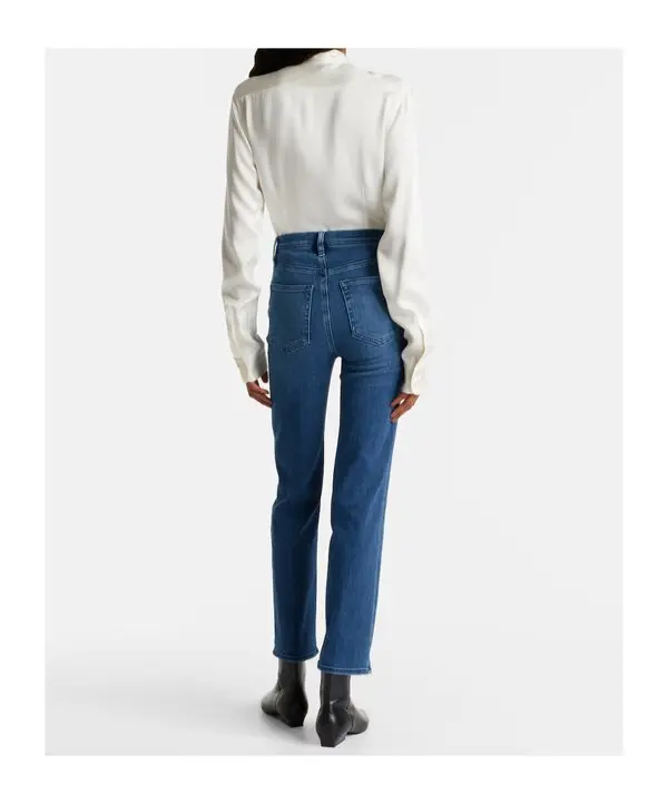 FRAME High-rise Straight Jeans