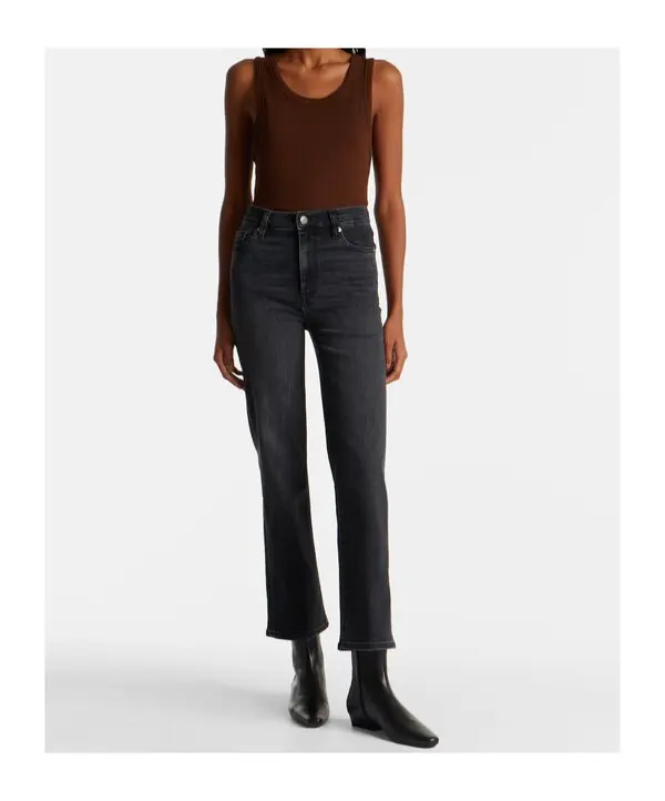FRAME High-rise Straight Jeans