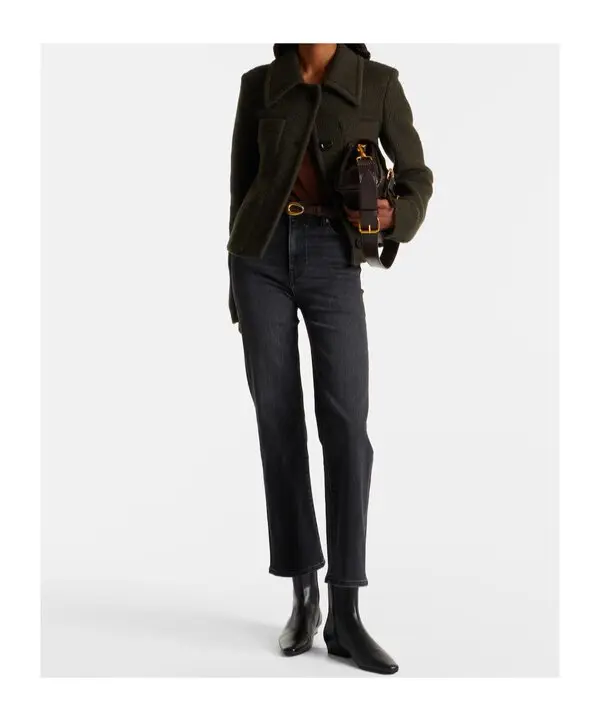 FRAME High-rise Straight Jeans