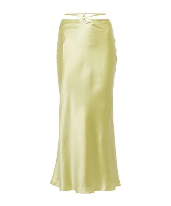 Christopher Esber Waist Tie Midi Skirt - Nude
