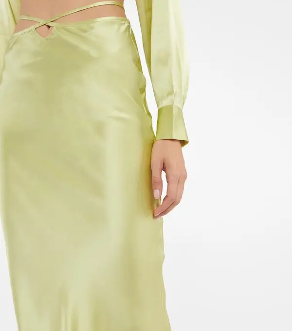 Christopher Esber Waist Tie Midi Skirt