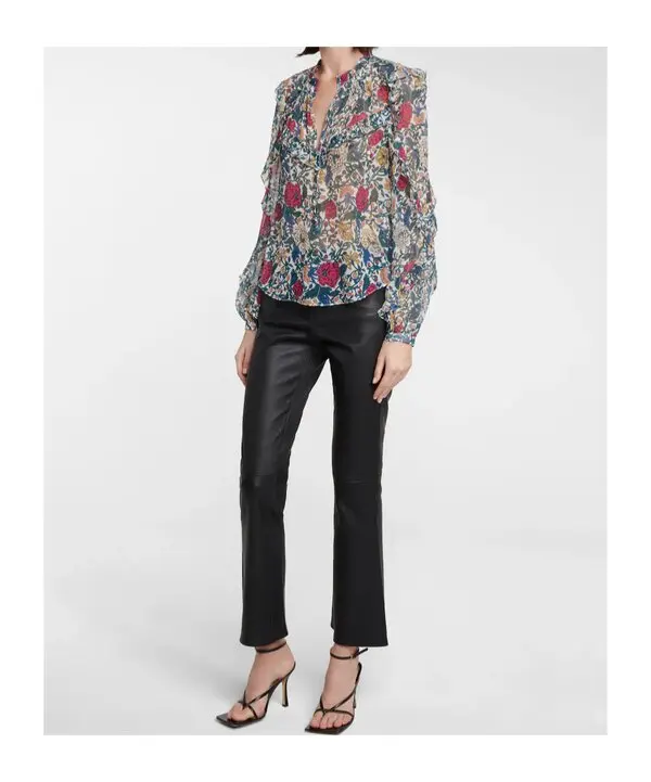 Veronica Beard Abuela Floral Print Blouse