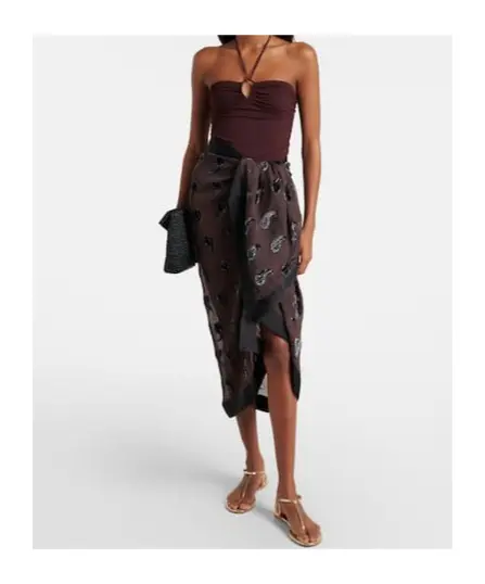 Tory Burch Paisley Silk-blend Beach Cover-up
