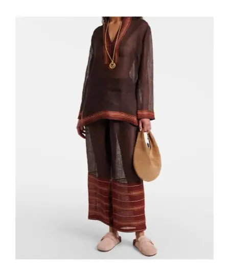 Tory Burch Sheer Linen Kaftan