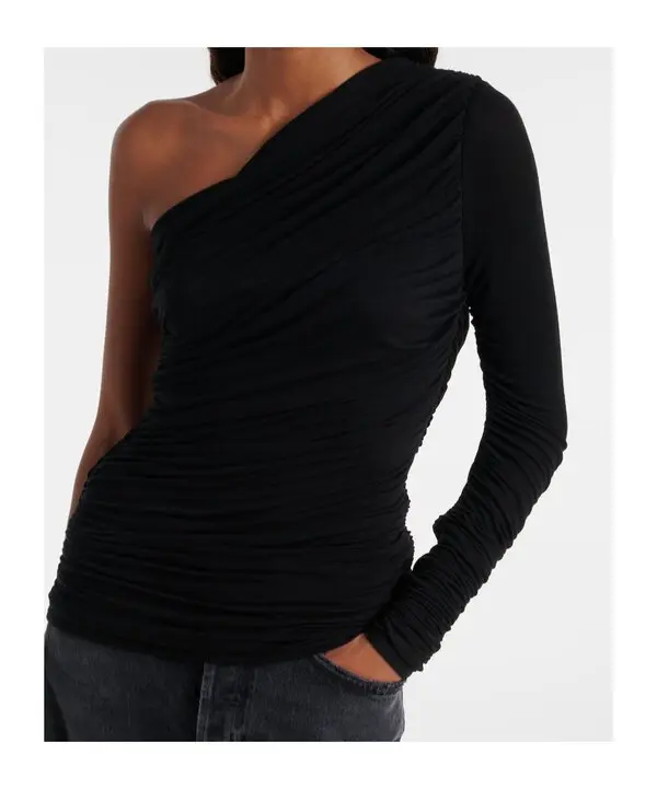 AGOLDE Annette Asymmetrical Ruched Top