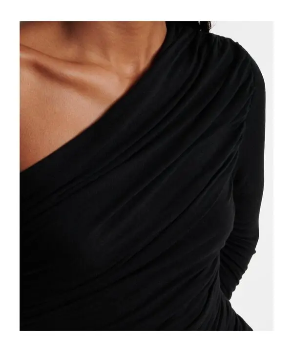 AGOLDE Annette Asymmetrical Ruched Top