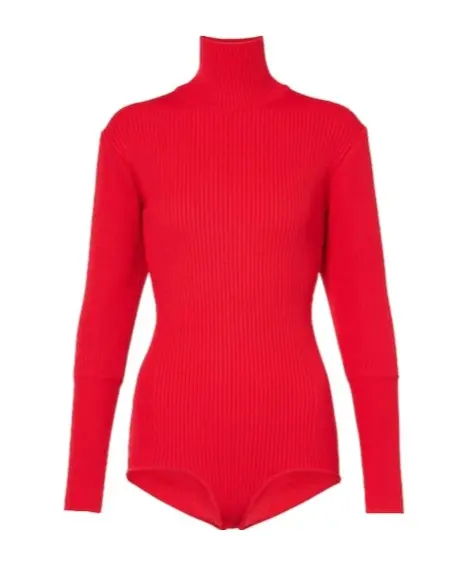 Magda Butrym Ribbed-knit Turtleneck Bodysuit