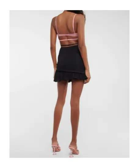 NENSI DOJAKA Mesh And Georgette Halterneck Bra
