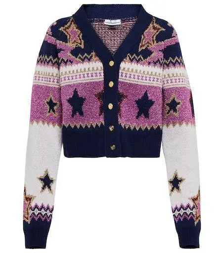 Rabanne Jacquard Cropped Cardigan - Multicolor