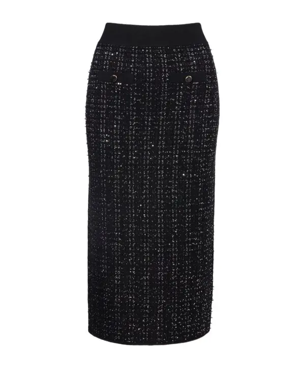 Veronica Beard Corbin Tweed Midi Skirt