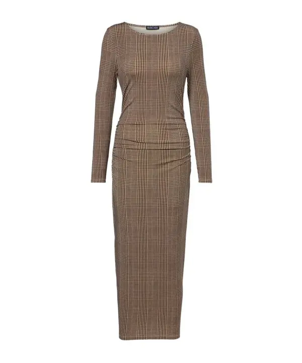 Veronica Beard Charissa Houndstooth Jersey Maxi Dress