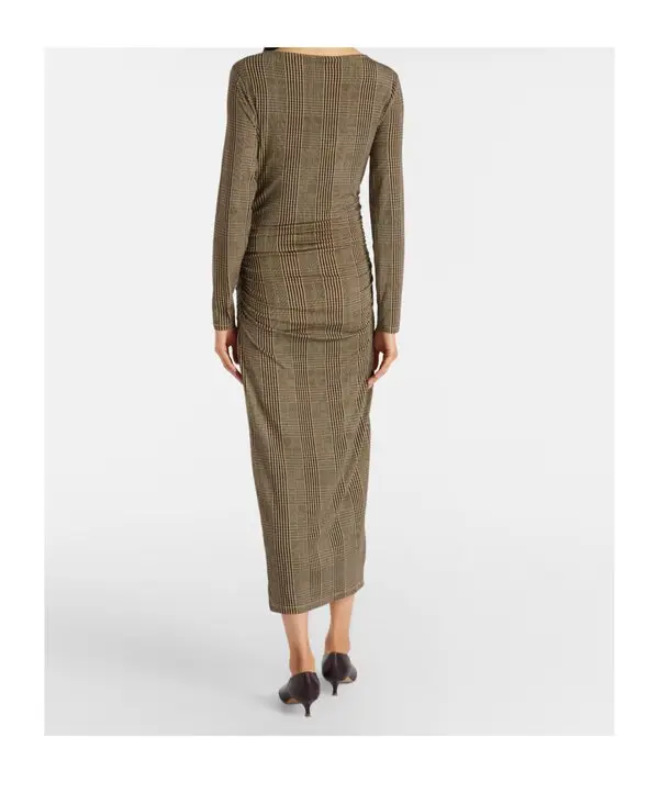 Veronica Beard Charissa Houndstooth Jersey Maxi Dress