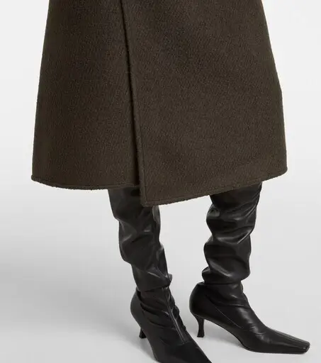 Proenza Schouler Bodhi Wool-blend Boucle Twill Wrap Skirt - Black