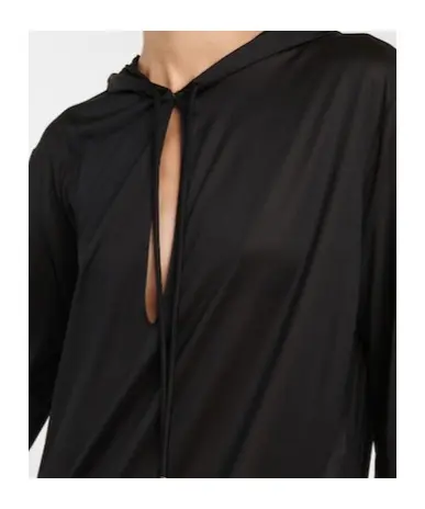 TOM FORD Feather-trimmed Silk Hoodie Minidress