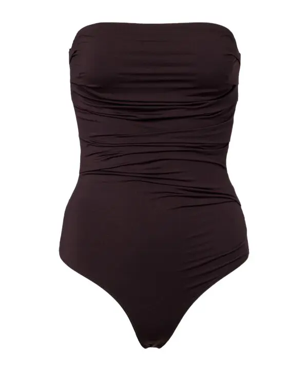 AGOLDE Pleated Bodysuit - Black
