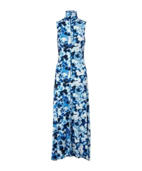 Proenza Schouler Valentina Printed Jersey Maxi Dress - Blue