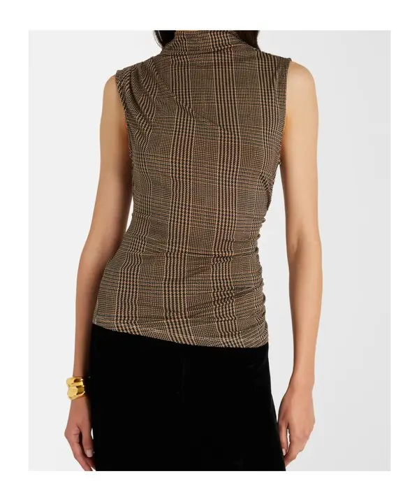 Veronica Beard Mylie Houndstooth Jersey Top