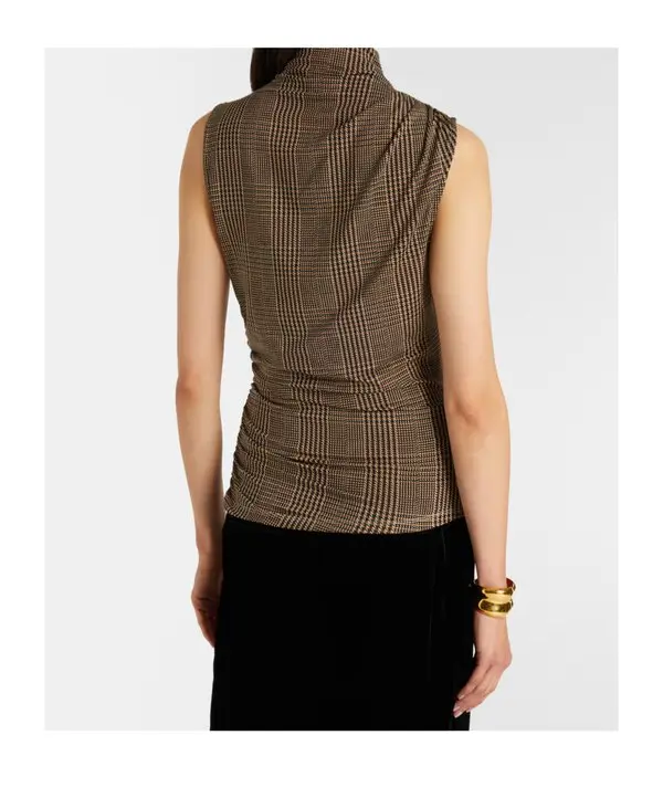 Veronica Beard Mylie Houndstooth Jersey Top