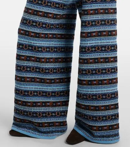 Stella McCartney Knitted Virgin Wool Straight Pants