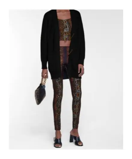 Versace Snake Print Cropped Top