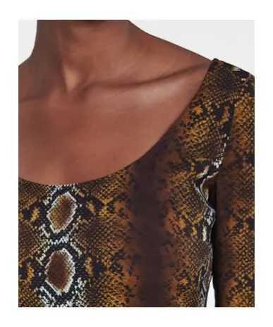 Versace Snake Print Cropped Top