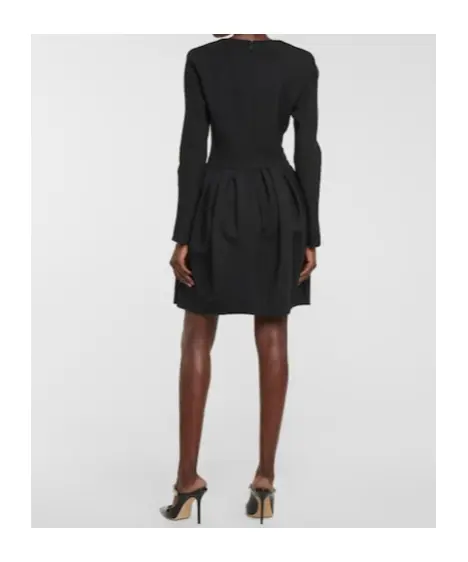 Oscar De La Renta Bow-decorated Crepe Mini Dress
