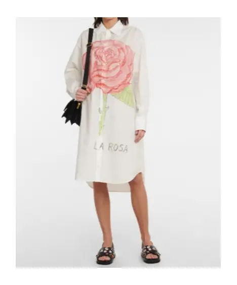 Marni Printed Cotton Poplin Shirt Dress