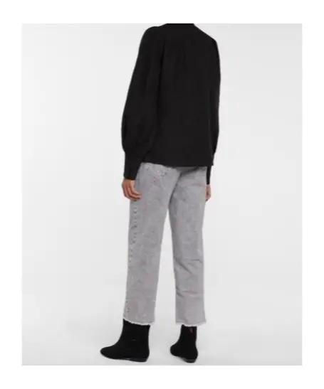 Isabel Marant Étoile Etima Lace-trimmed Linen-blend Blouse
