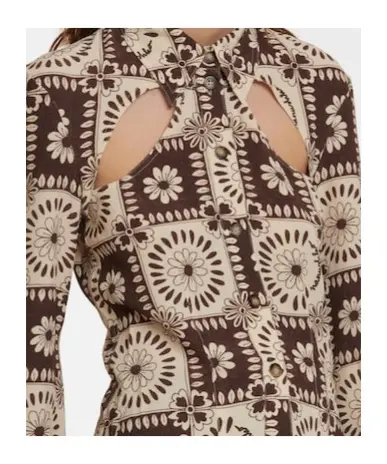 Nanushka Huyen Printed Cutout Shirt