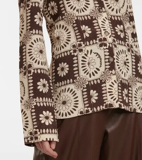 Nanushka Huyen Printed Cutout Shirt