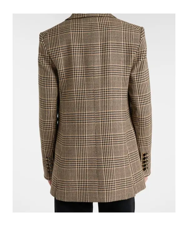 Veronica Beard Rhys Houndstooth Double-breasted Blazer