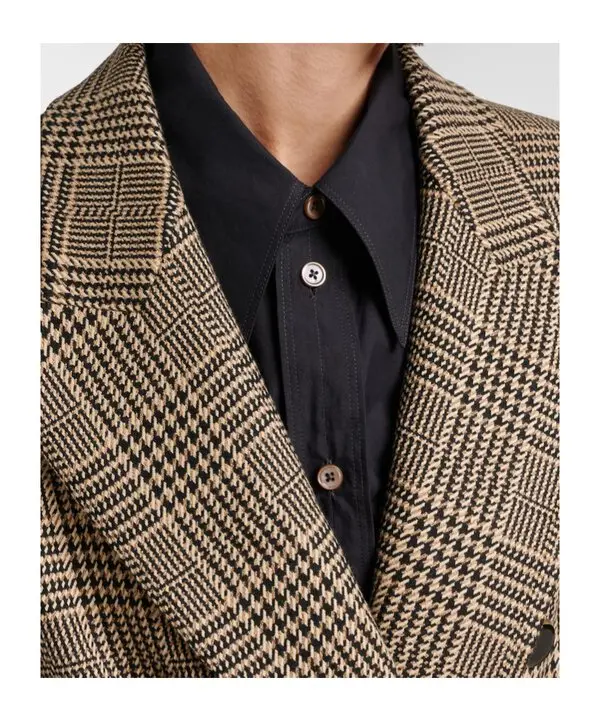 Veronica Beard Rhys Houndstooth Double-breasted Blazer