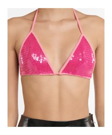 David Koma Sequined Halterneck Bralette
