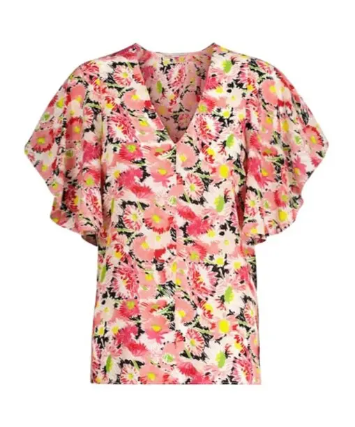 Stella McCartney Floral Silk Crêpe Blouse