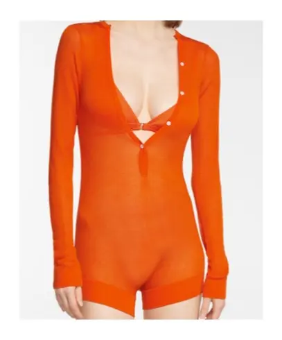 Dodo Bar Or Ribbed-knit Plunge Playsuit