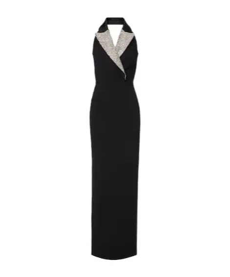 Rebecca Vallance Embellished Halterneck Maxi Dress - Black