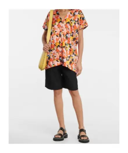 Plan C Floral Twill Top