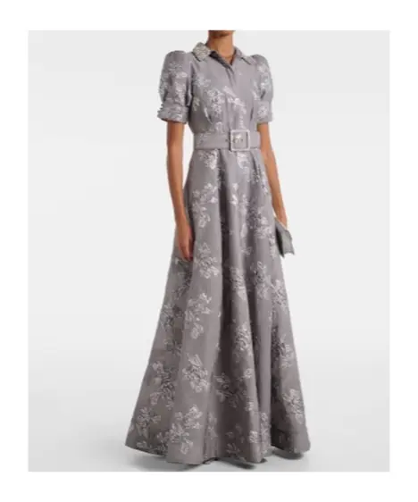 Rebecca Vallance Embellished Brocade Gown