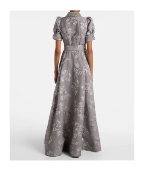 Rebecca Vallance Embellished Brocade Gown