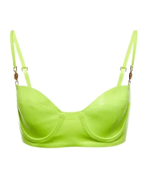 Versace Medusa Latex Bralette - Green