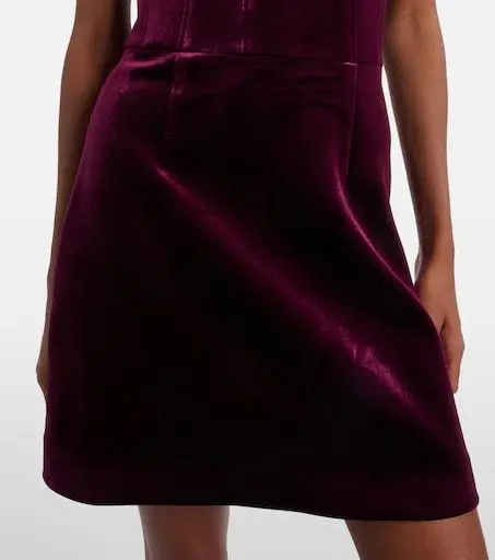 Rebecca Vallance Velvet Floral Appliqué Off-the-shoulder Mini Dress