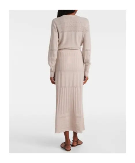 ERES Rythmee Pointelle Wool And Cashmere Midi Skirt