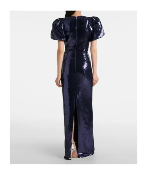 Rebecca Vallance Cressida Puff Sleeve Sequined Gown