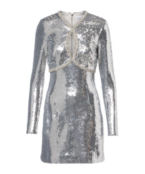 Rebecca Vallance Blythe Sequined Mini Dress - Gray