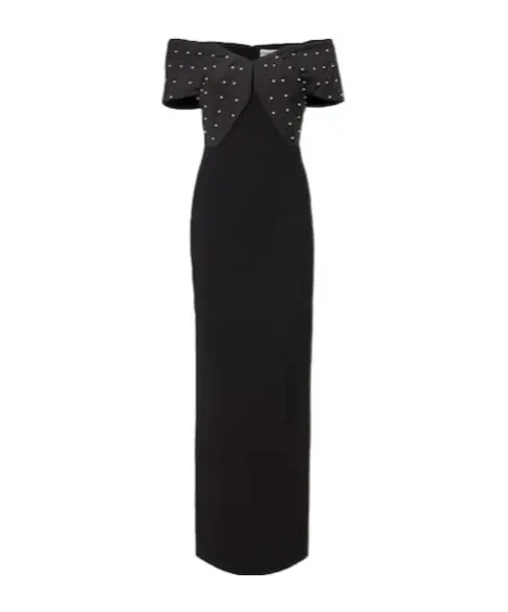 Rebecca Vallance Ederson Embellished Crepe Bustier Gown - Black