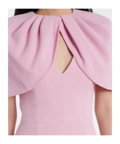 Rebecca Vallance Xena Caped Crepe Gown