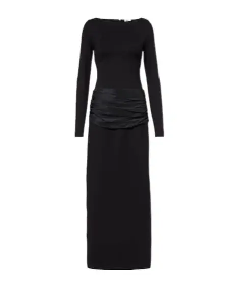 Staud Holland Draped Maxi Dress - Black