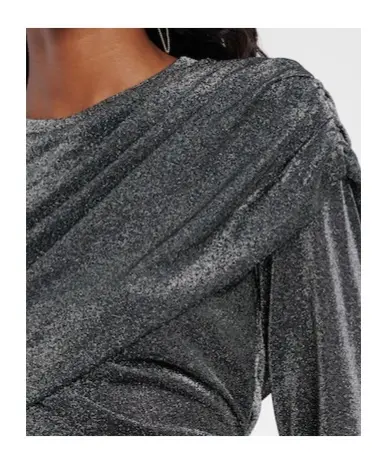 Isabel Marant Étoile Denise Draped Jersey Lame Minidress