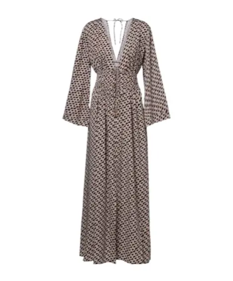 Melissa Odabash Maja Printed Kaftan - Gray