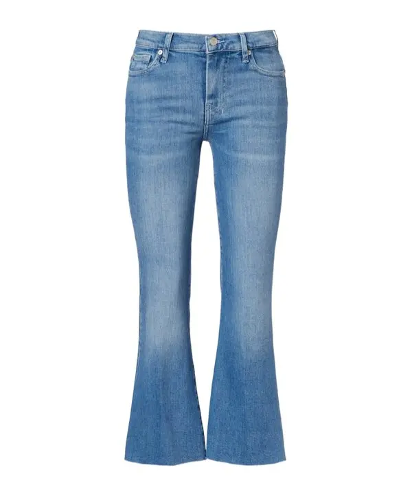 7 For All Mankind Dojo Cropped Flared Jeans